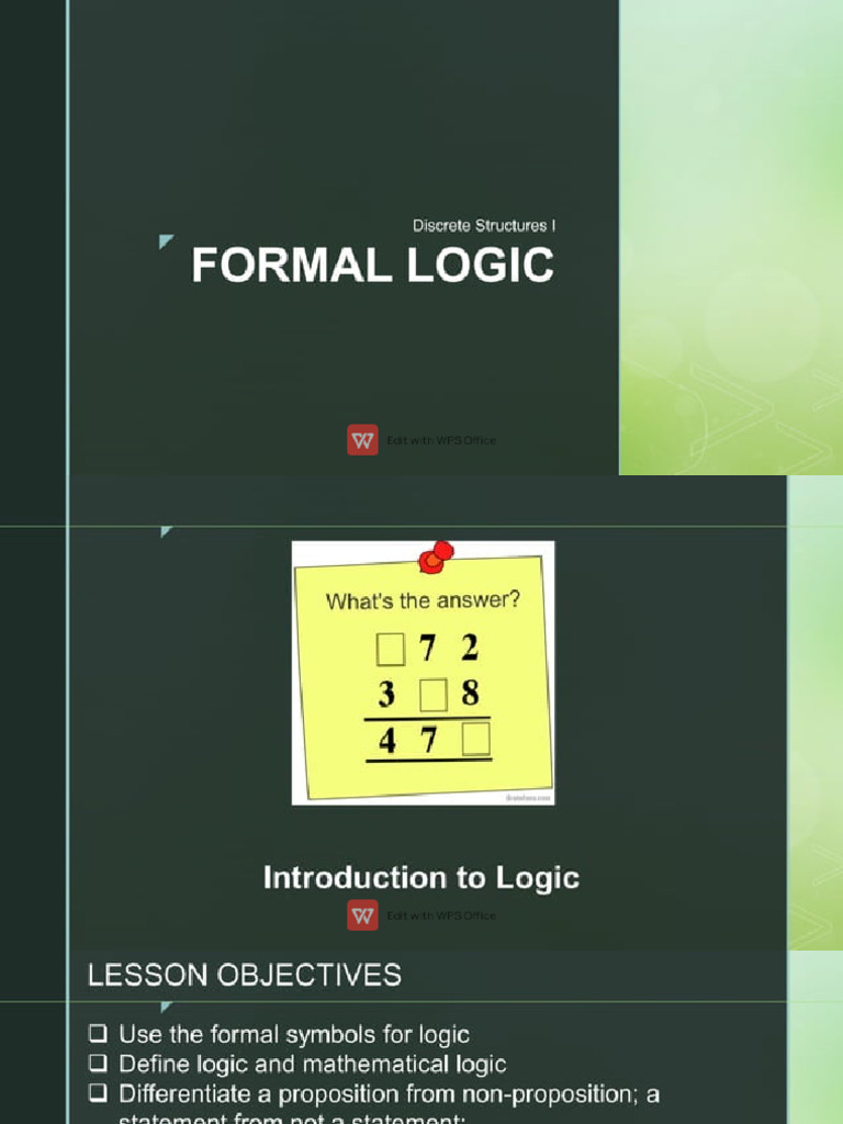 Logic Propositional-Logic Lec-1 | PDF