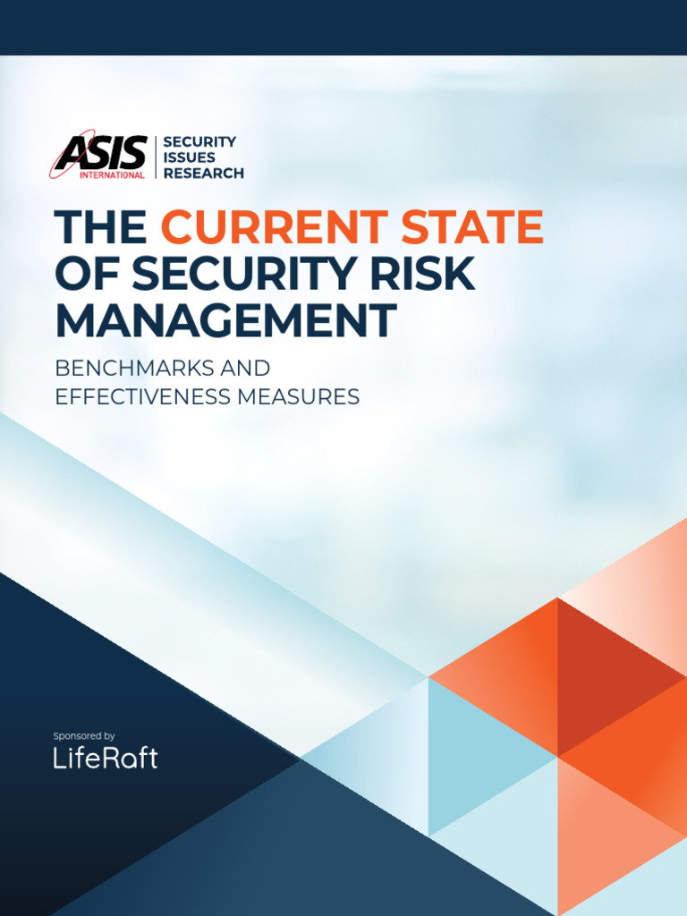 Asis Security Risk Management Research Report | PDF | Risk Management | Risk