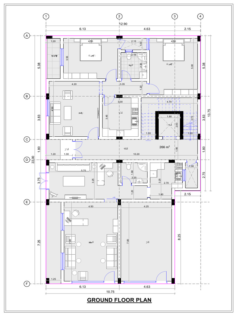 Ground Floor Plan Dimensions and Data | PDF