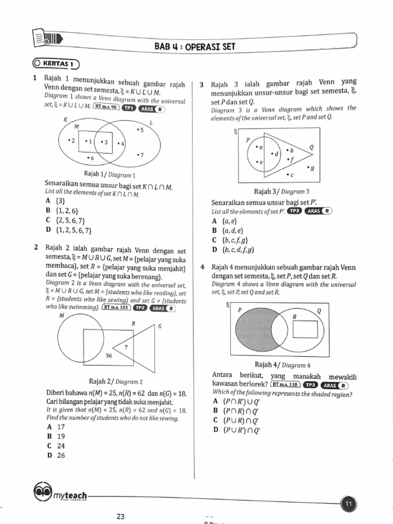 Operasi Set MMT4 | PDF | Infographics | Conceptual Model