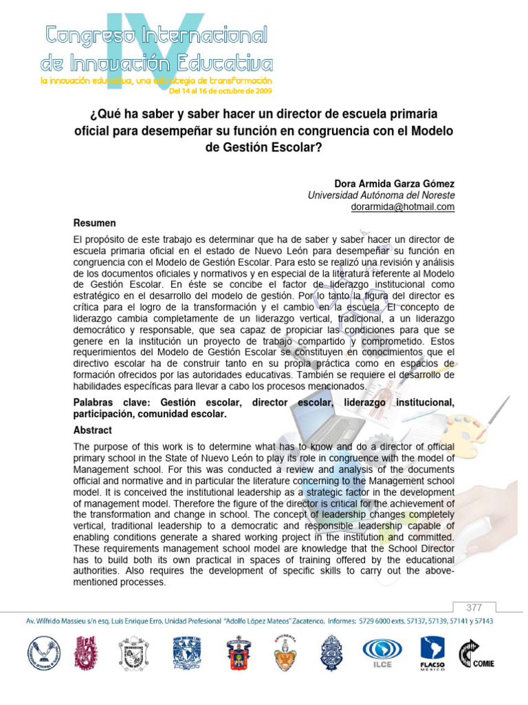 ¿Qué Ha Saber y Saber Hacer Un Director de Escuela Primaria Oficial ...