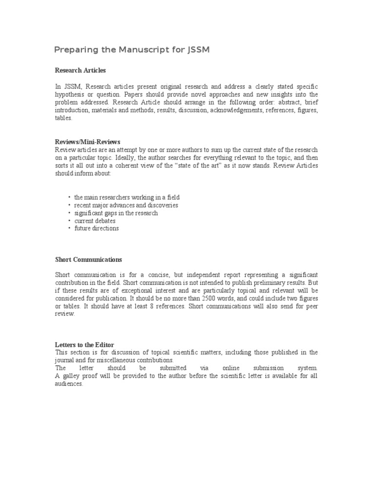 Template For JSSM Format1 1 1 | PDF | Abstract (Summary) | Academic ...