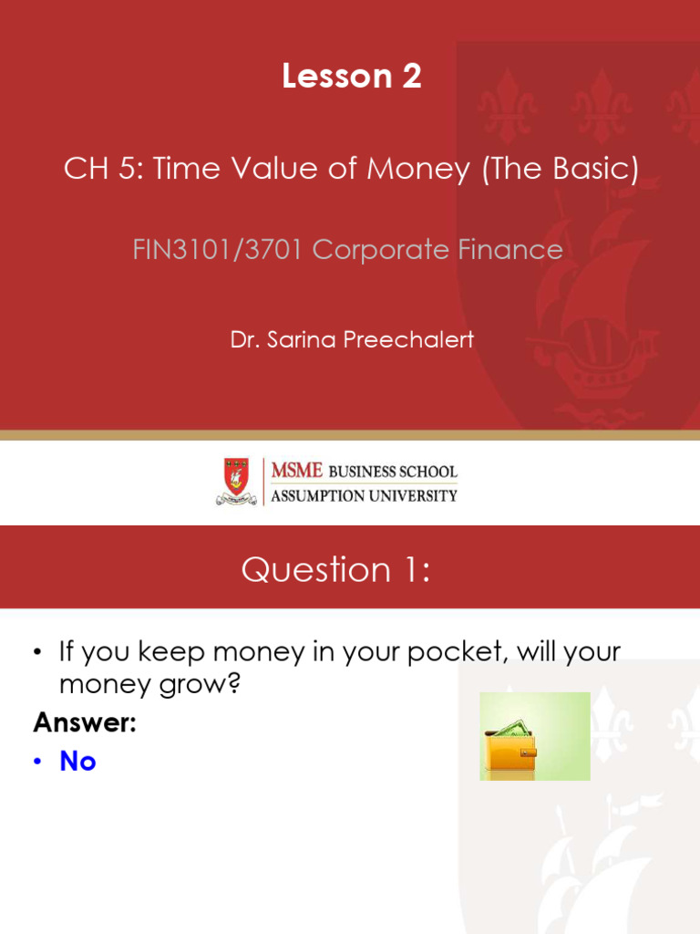 Chapter 5 - TVM | PDF | Annual Percentage Rate | Interest
