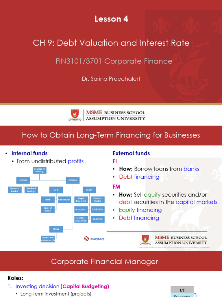 Chapter 9 - Debt Valuation | PDF | Bonds (Finance) | Yield (Finance)