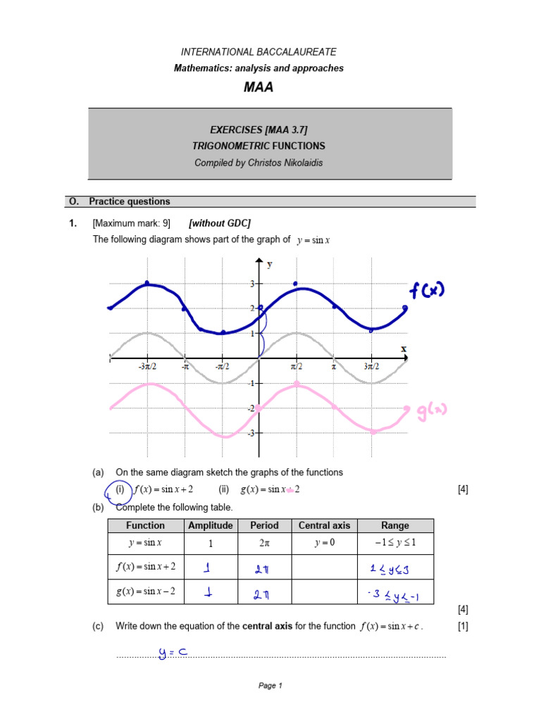 (Maa 3.7) Trigonometric Functions Yapamadim | PDF | Mathematics | Mathematical Analysis