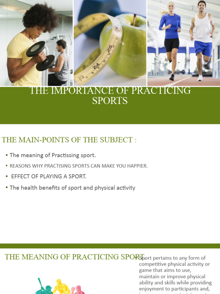 The Importance of Practicing Sports | PDF | Sports | Happiness