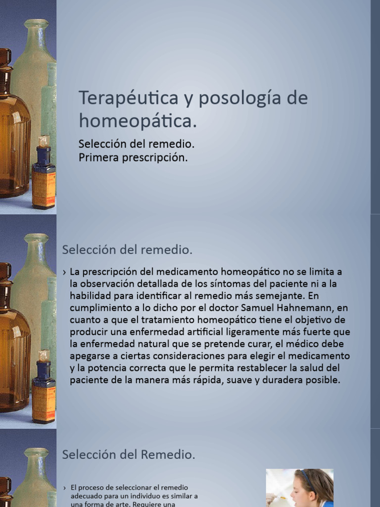 Terapéutica y Posología de Homeopática | PDF | Homeopatía | Cuidado de ...