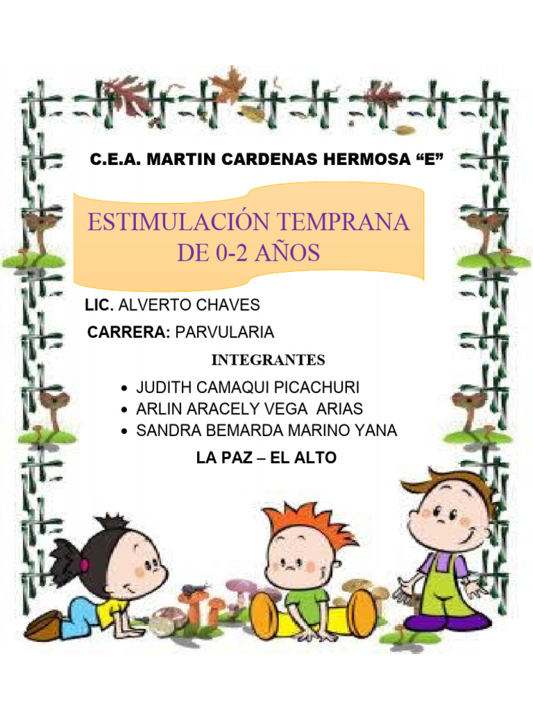 Caratula Cea Estimulacion Temprana 0 - 2 | PDF