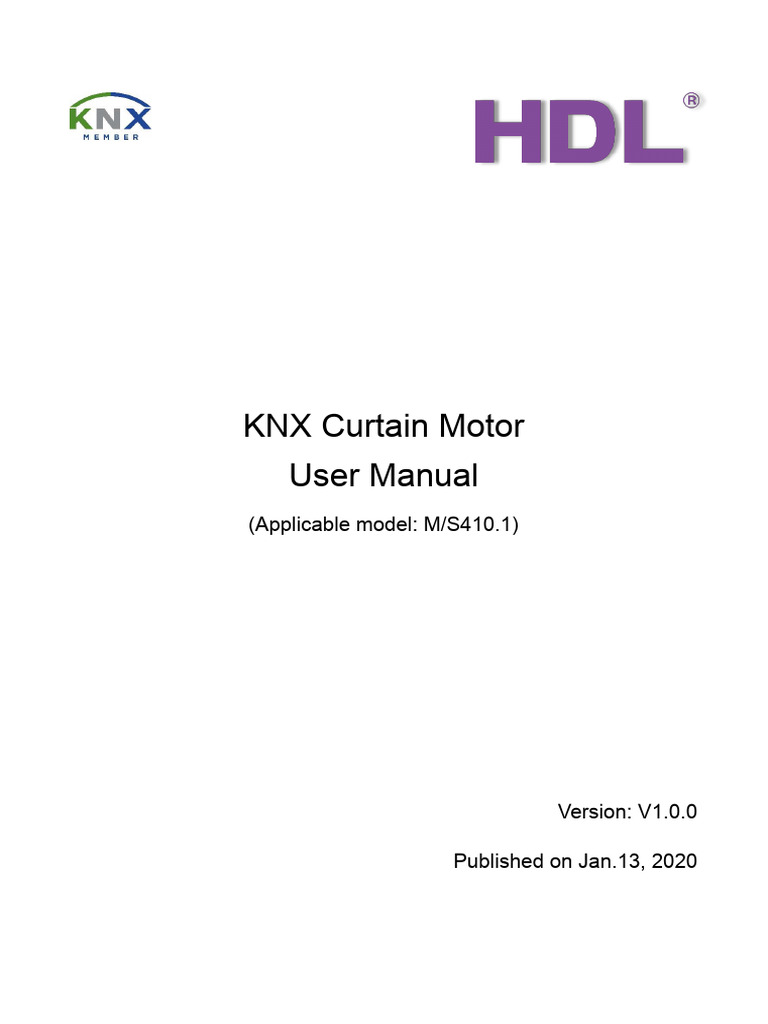KNX Curtain Motor User Manual V1 0 0 | PDF | Databases | Hardware ...