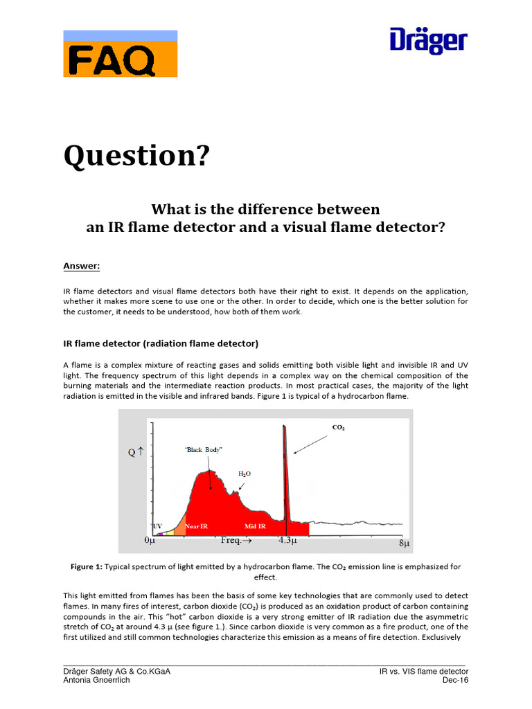FAQ 202-IR Vs VIS Flame Detector | PDF | Infrared | Ultraviolet