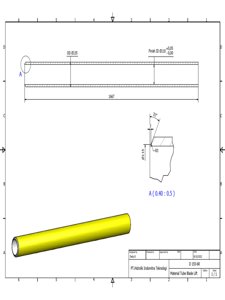 Material Tube Blade Lift Design | PDF
