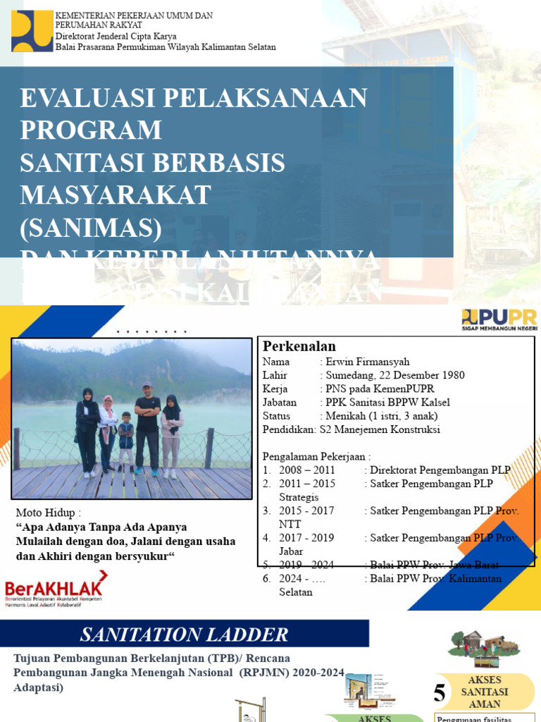 Evaluasi Pelaksanaan Program Sanitasi Berbasis Masyarakat (SANIMAS) Dan Keberlanjutannya Di ...
