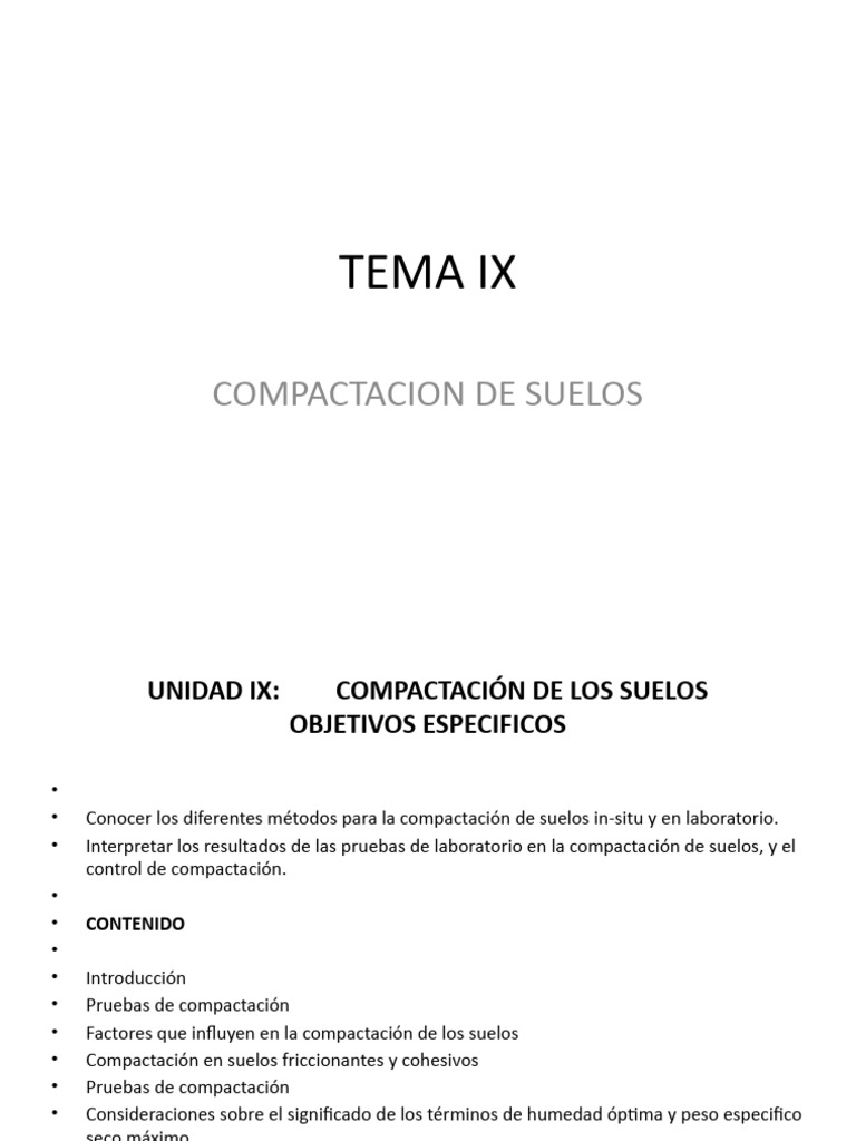 Tema Ix Compactacion | PDF