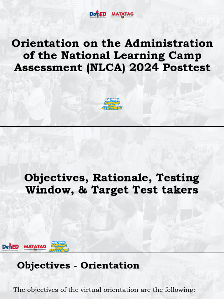 NLCA 2024 Posttest Administration Orientation Presentation 071624 | PDF ...