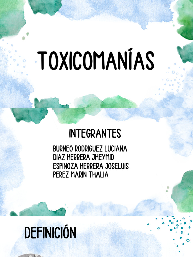Comprendiendo la Toxicomanía: Causas y Tratamiento | PDF | La ...