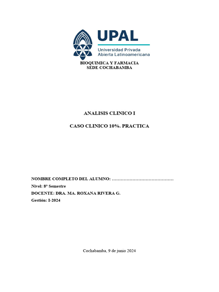 Caso Cli.10% | PDF | Salud y bienestar