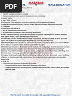 Grade 9 Peace Education First Grading Lesson Plan | PDF