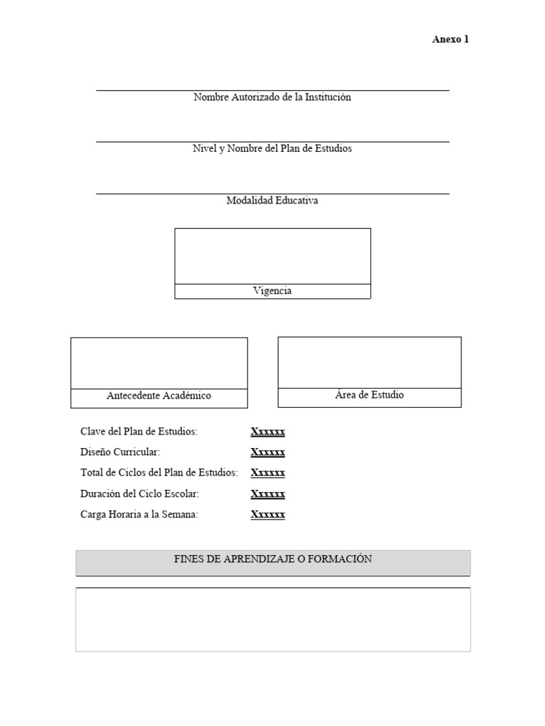 Anexo 1 - Plandeestudios | PDF | Plan de estudios | Aprendizaje