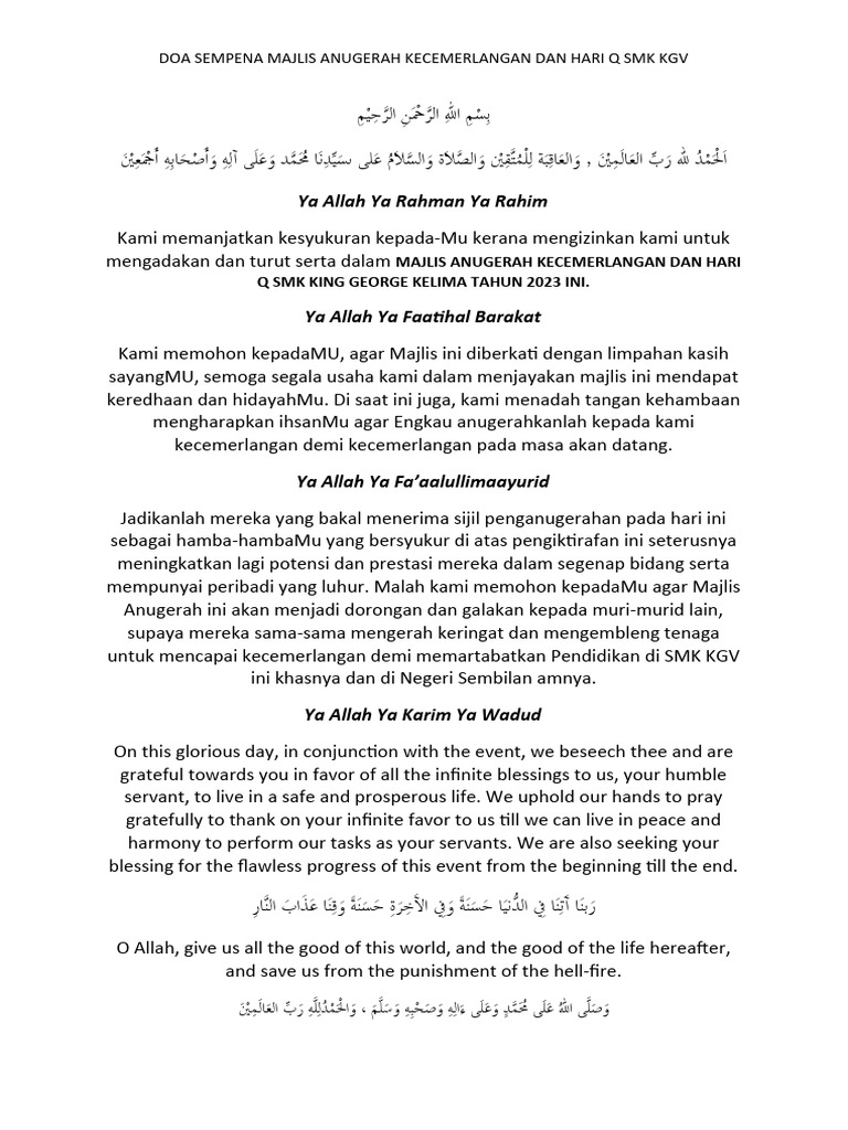 Doa Mac Utama | PDF | Agama & Spiritualitas