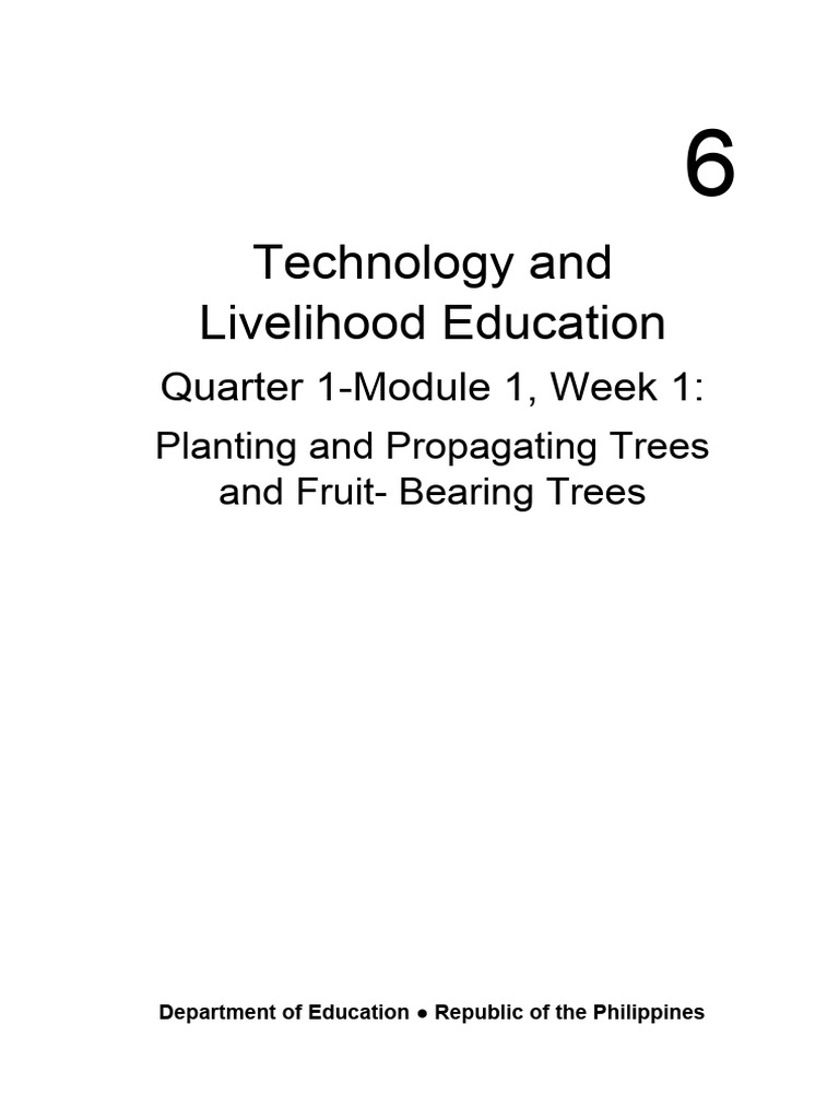 TLE Quarter 1 Module 1 | PDF | Trees | Plants