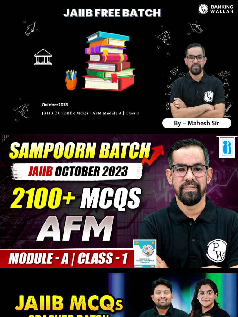 JAIIB AFM - Module A - Questions | PDF | Depreciation | Debits And Credits