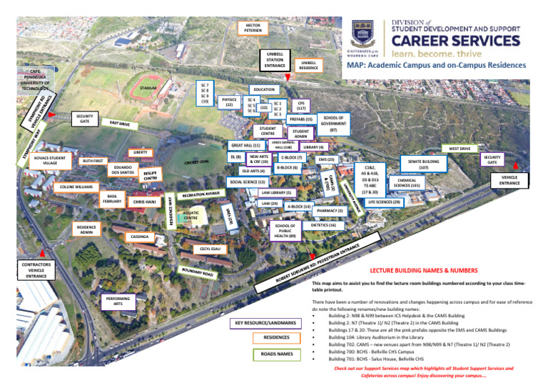 Uwc Academic Campus Map 2024 | PDF