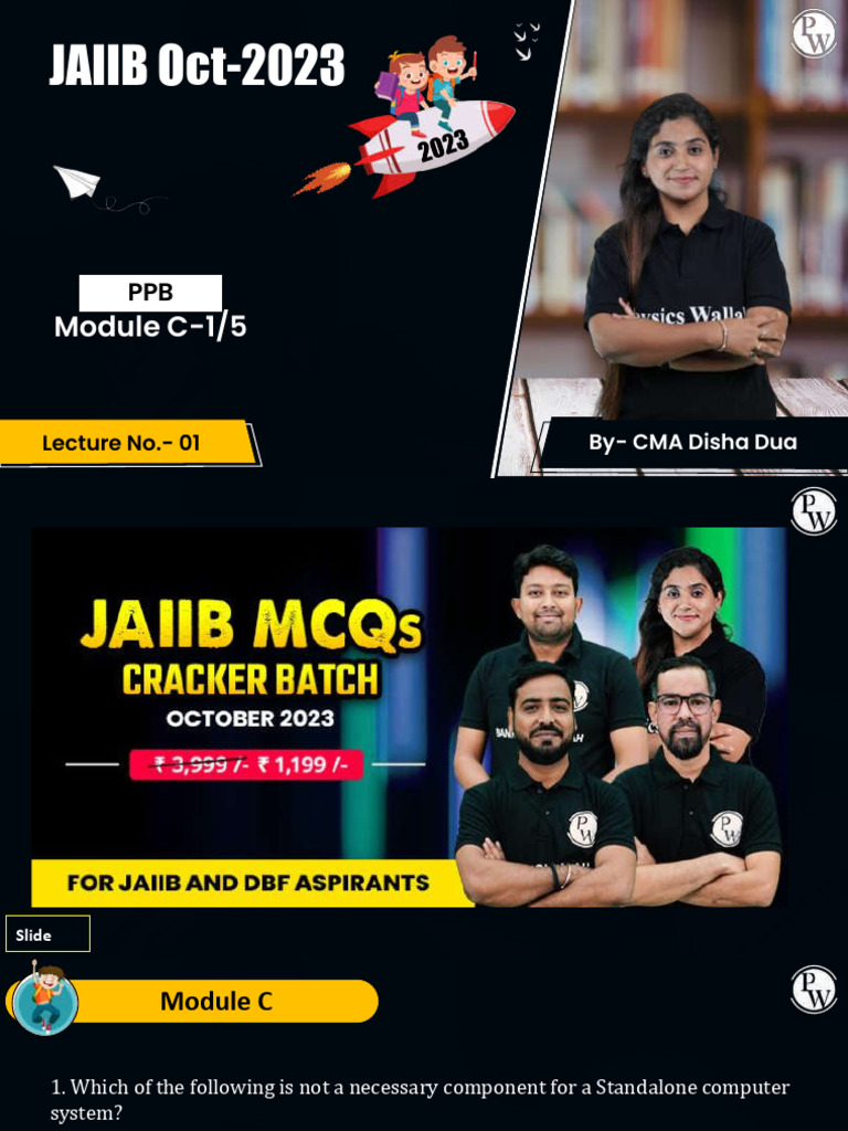 JAIIB PPB - Module C - Questions | PDF | Network Topology | Computer Network