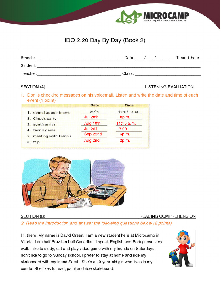 Book 2 - Day by Day - Gabarito | PDF | Lunch | Cuisine