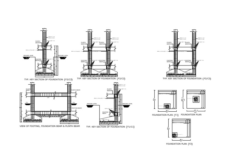 Foundation Footing Detail Drawings | PDF