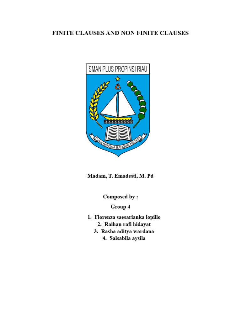 Finite and Non Finite Clause | PDF | Clause | Linguistic Typology