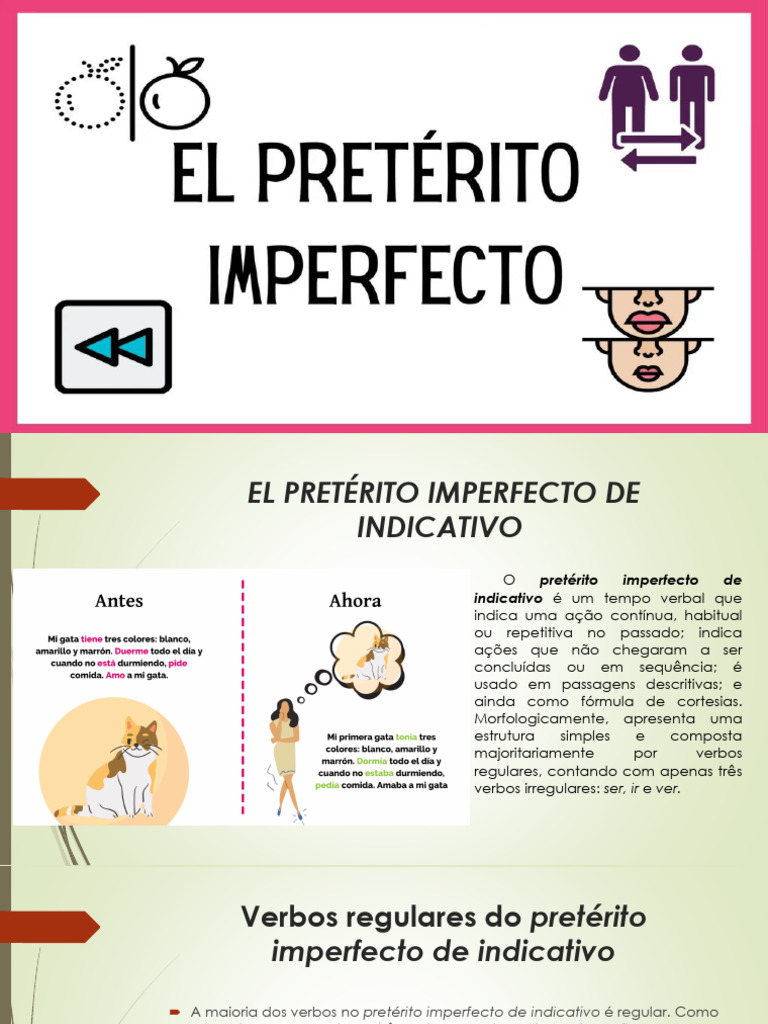 El Pretérito Imperfecto | PDF | Famílias linguísticas | Relações sintáticas