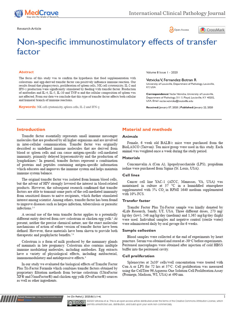 Vetvicka 2020 Int J Clin Pathol | PDF | Natural Killer Cell | Cell Biology
