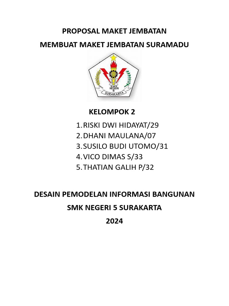Proposal Maket Jembatan Revisi | PDF