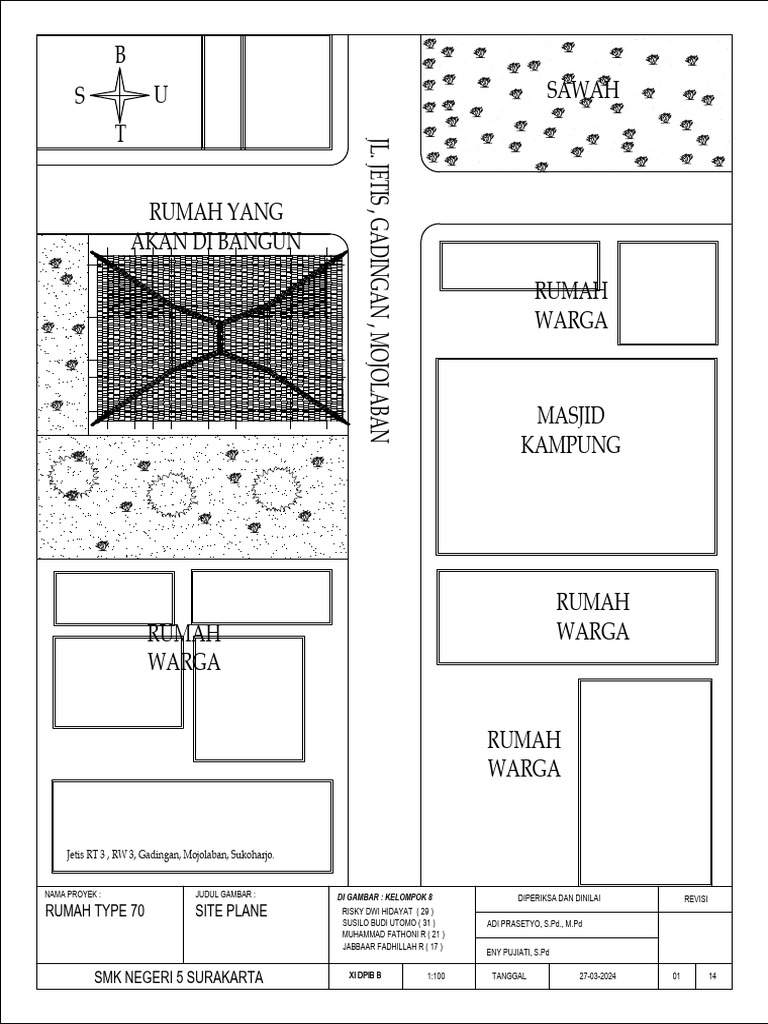 Rencana Desain Rumah Type 70 | PDF