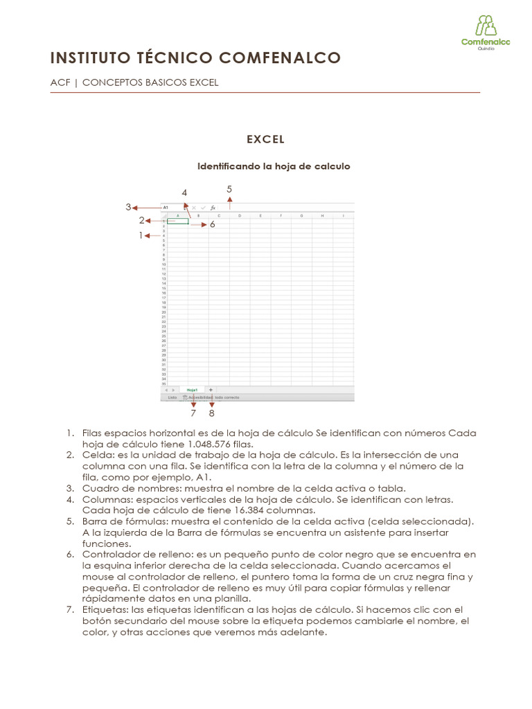 Conceptos Basicos Excel | PDF | Hoja de cálculo | Microsoft Excel