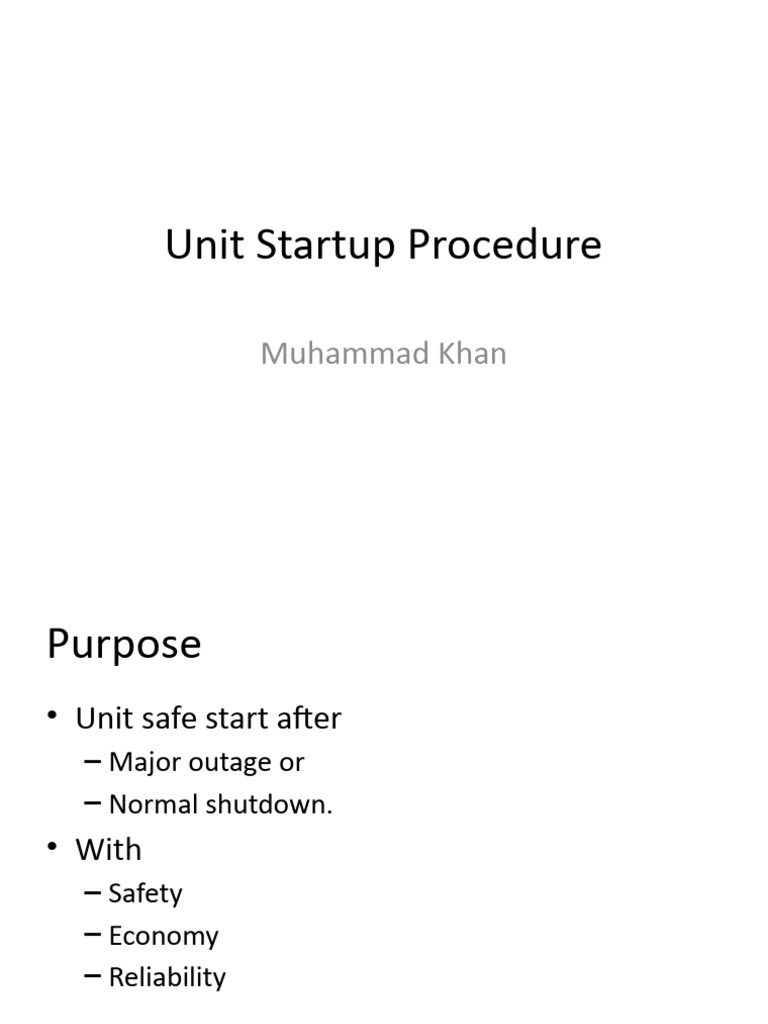Unit Start Up Procedure Mk-2 | PDF | Vacuum | Fuel Oil
