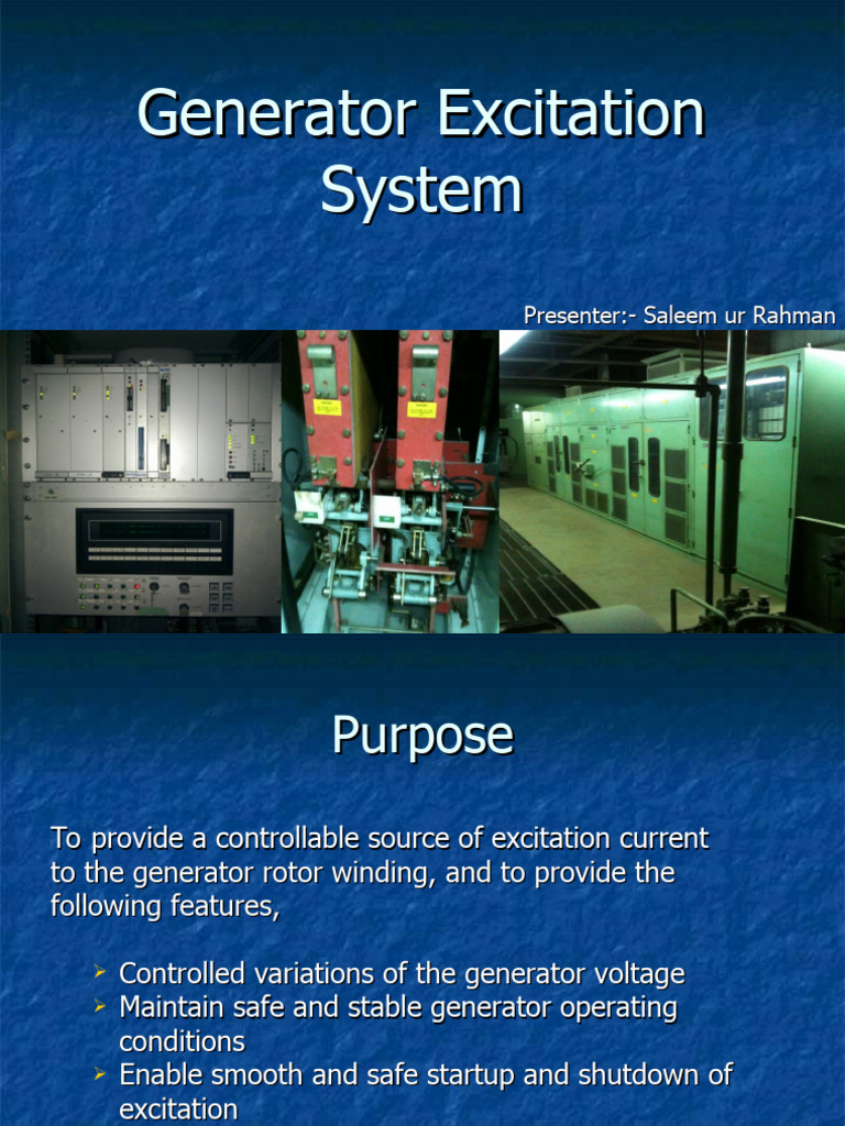 Generator Excitation System | PDF | Electric Generator | Transformer