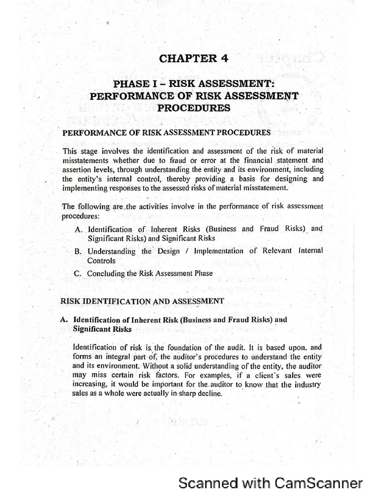 (AUDIT) Chapter 4 | PDF | Audit | Internal Control