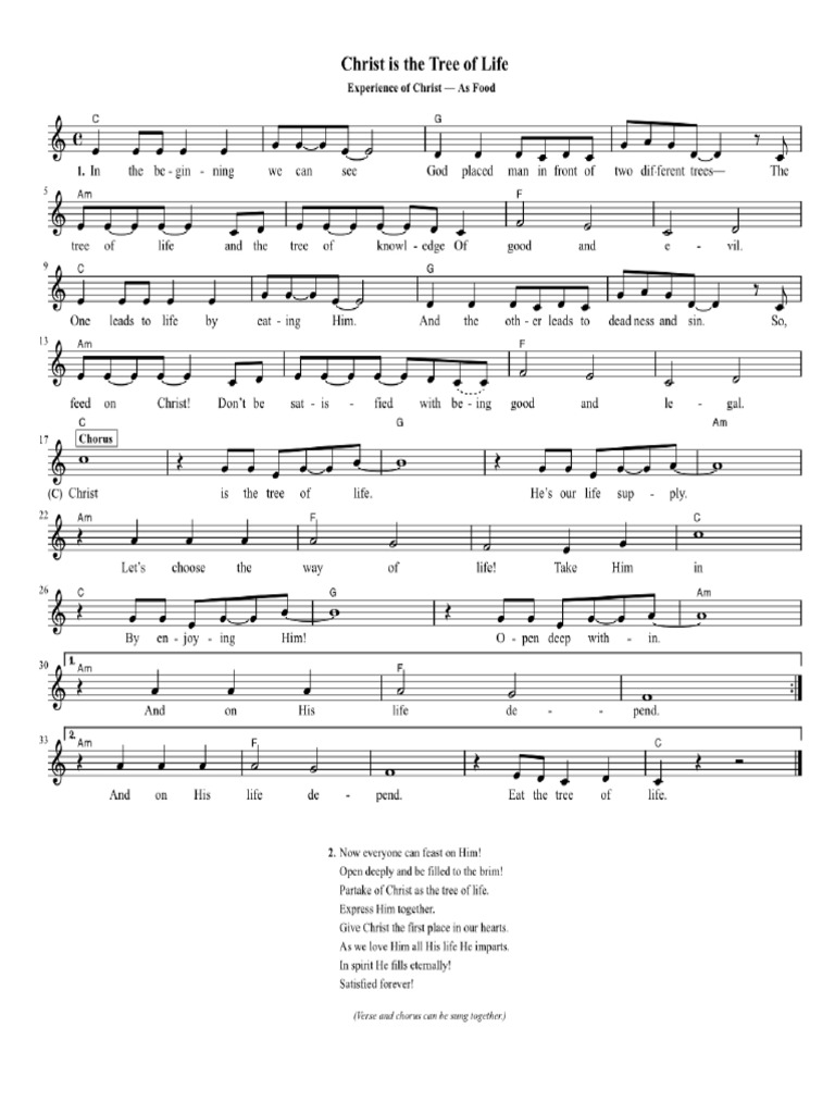 Hymn Christ Is The Tree of Life | PDF