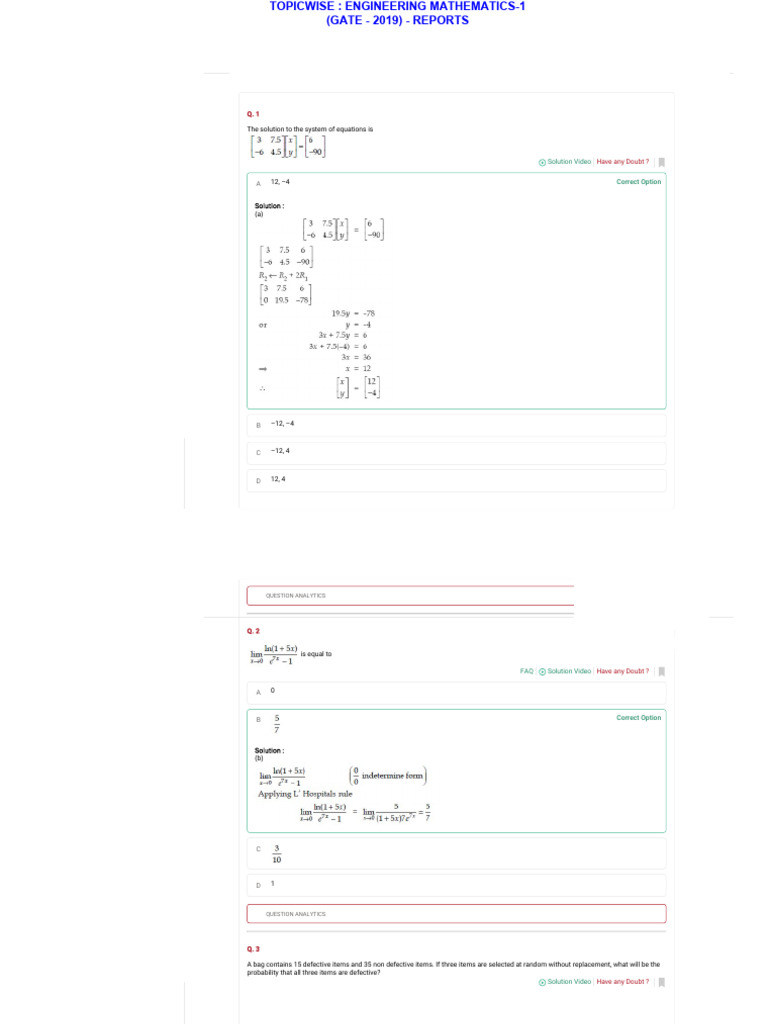 ENGG. Mathematics PRACTICE SET-9 | PDF | Eigenvalues And Eigenvectors | Matrix (Mathematics)