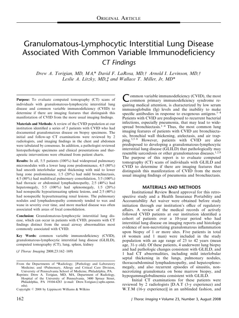 Glild | PDF | Ct Scan | Immunodeficiency