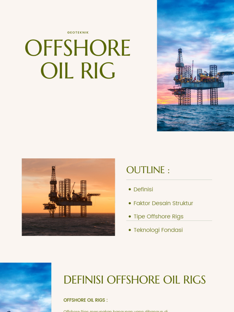 Jenis dan Desain Rig Minyak Lepas Pantai | PDF | Griya & Taman