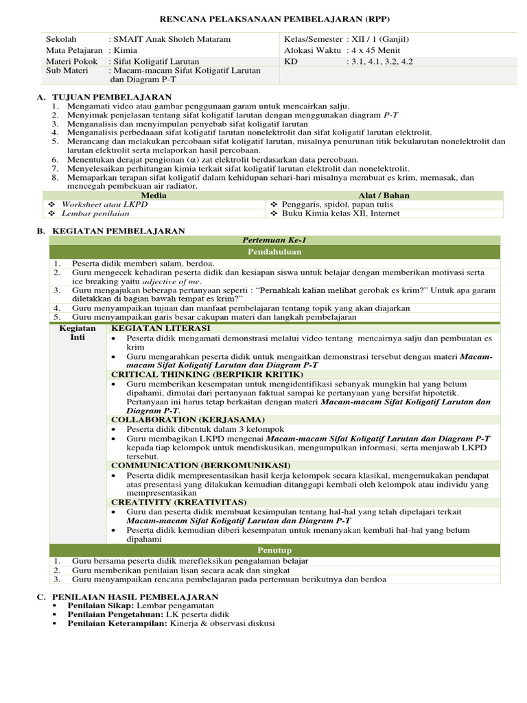 RPP Kelas 12 | PDF | Karier & Perkembangan | Seni
