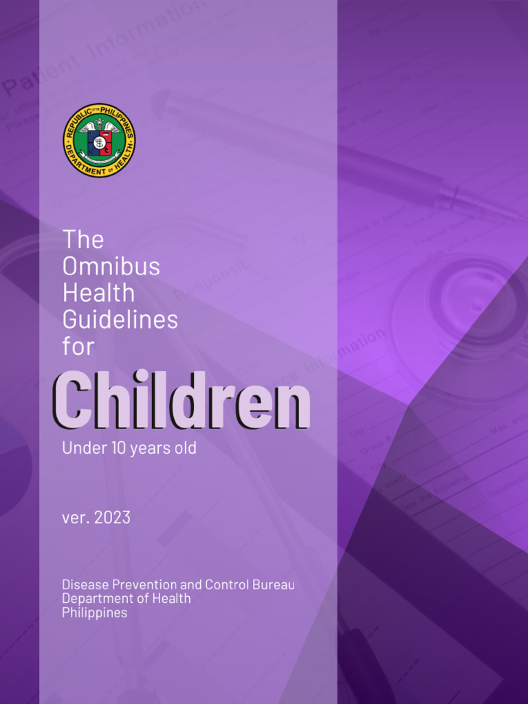 Omnibus Health Guidelines For Children Version 2023 | PDF | Preventive ...