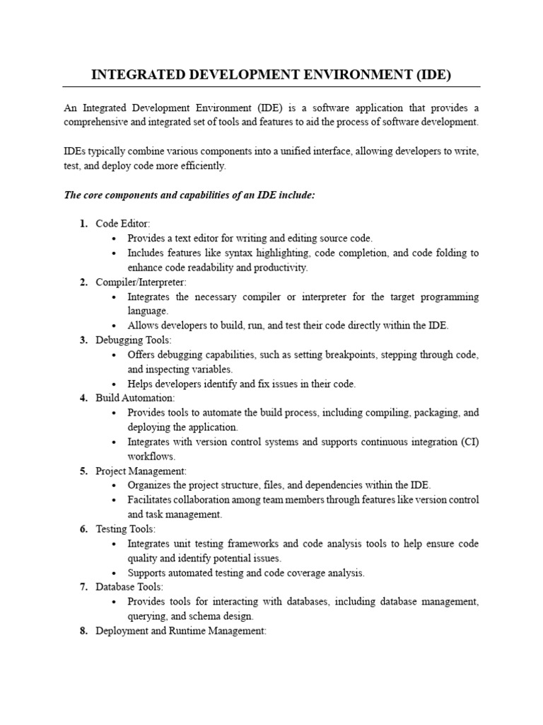 Ide - Edited | PDF | Integrated Development Environment | Web Development