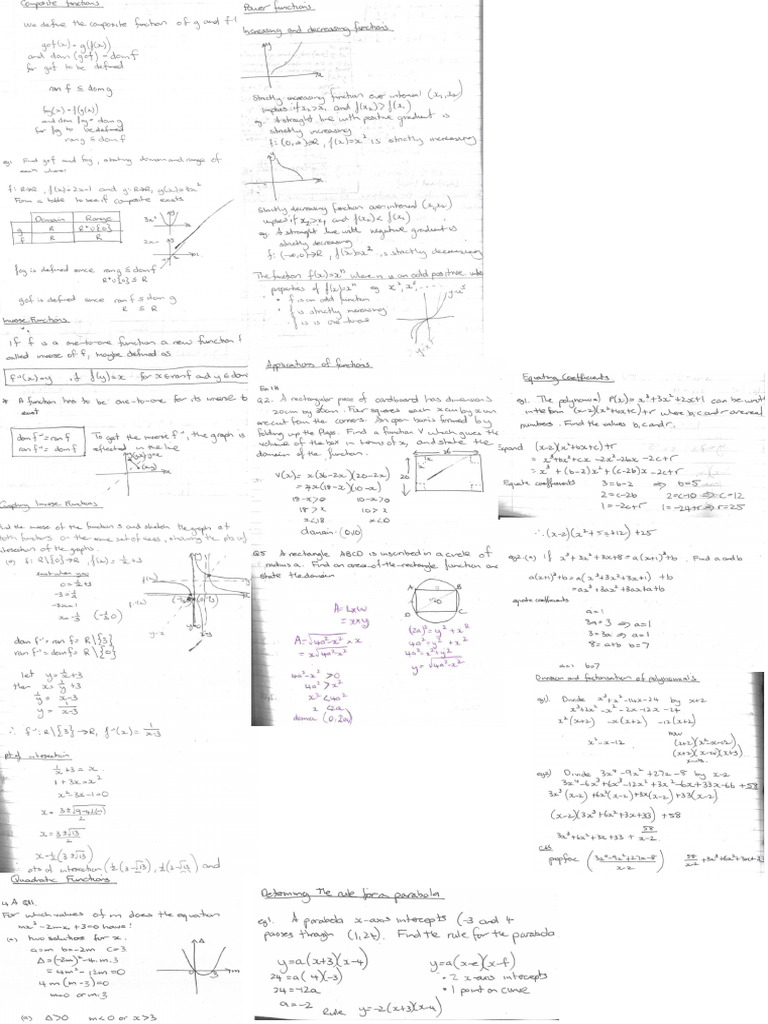 Functions Notes | PDF