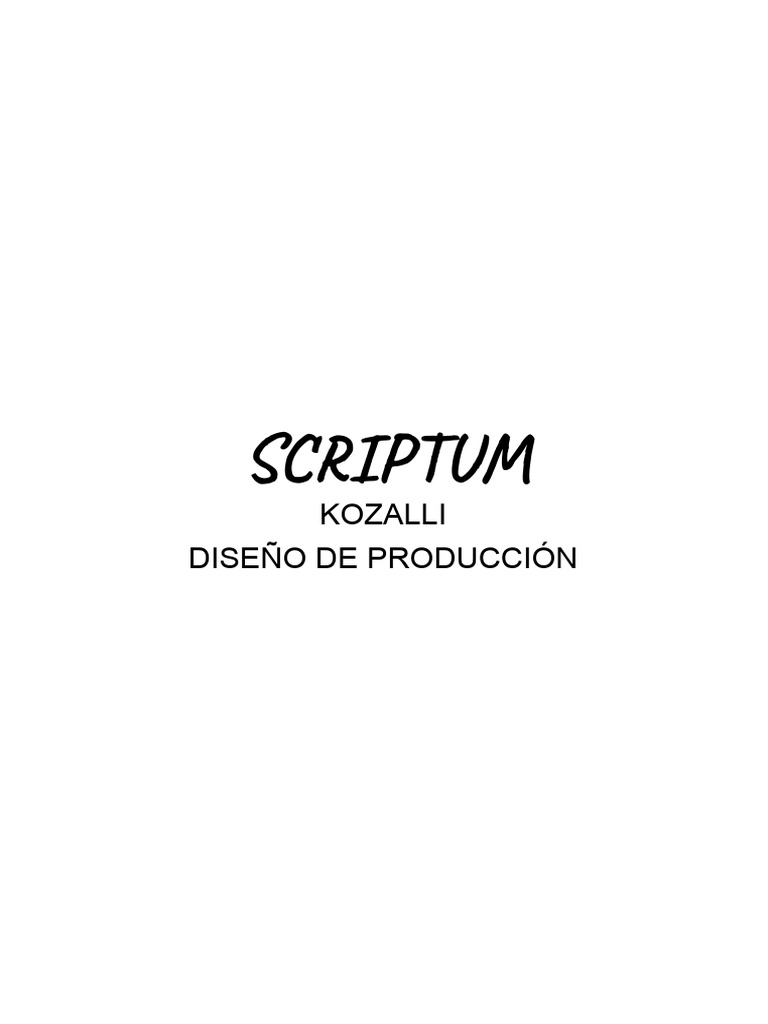 Scriptum. Diseño | PDF | Imprenta | Inteligencia artificial