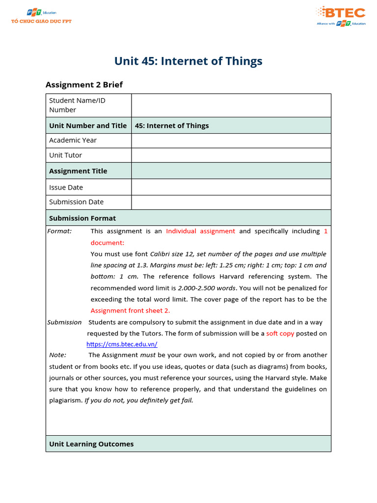 45 IoT Assignment 2 Brief | PDF | Internet Of Things | Software
