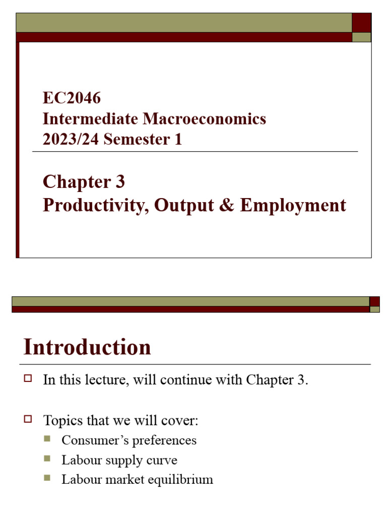 Chapter 3 Part II - Labour Supply and Labour Market Equilibrium | PDF | Labour Economics ...