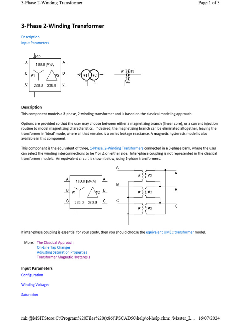 TX Saturation - Air Core - PSCAD | PDF | Transformer | Electricity